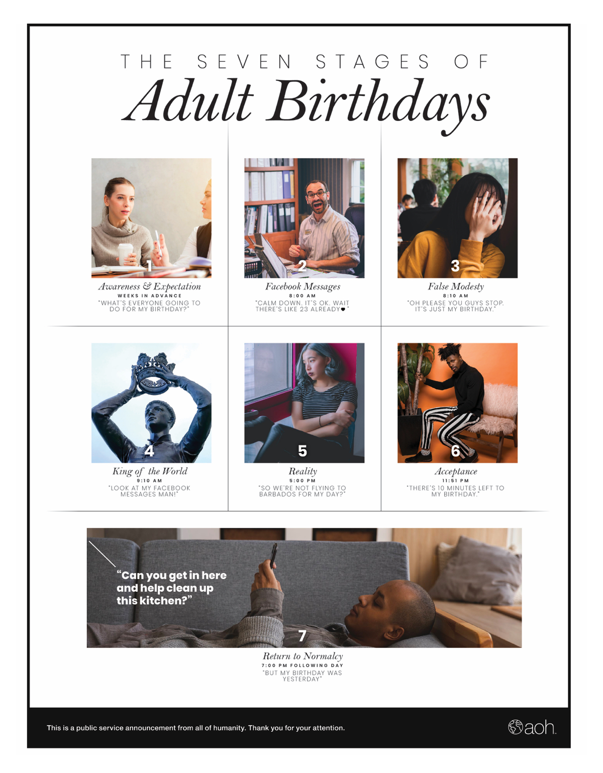 The Seven Stages of Adult Birthdays